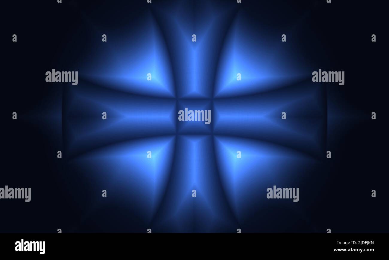 Dark blue futuristic 3d background with abstract cross and geometric ...