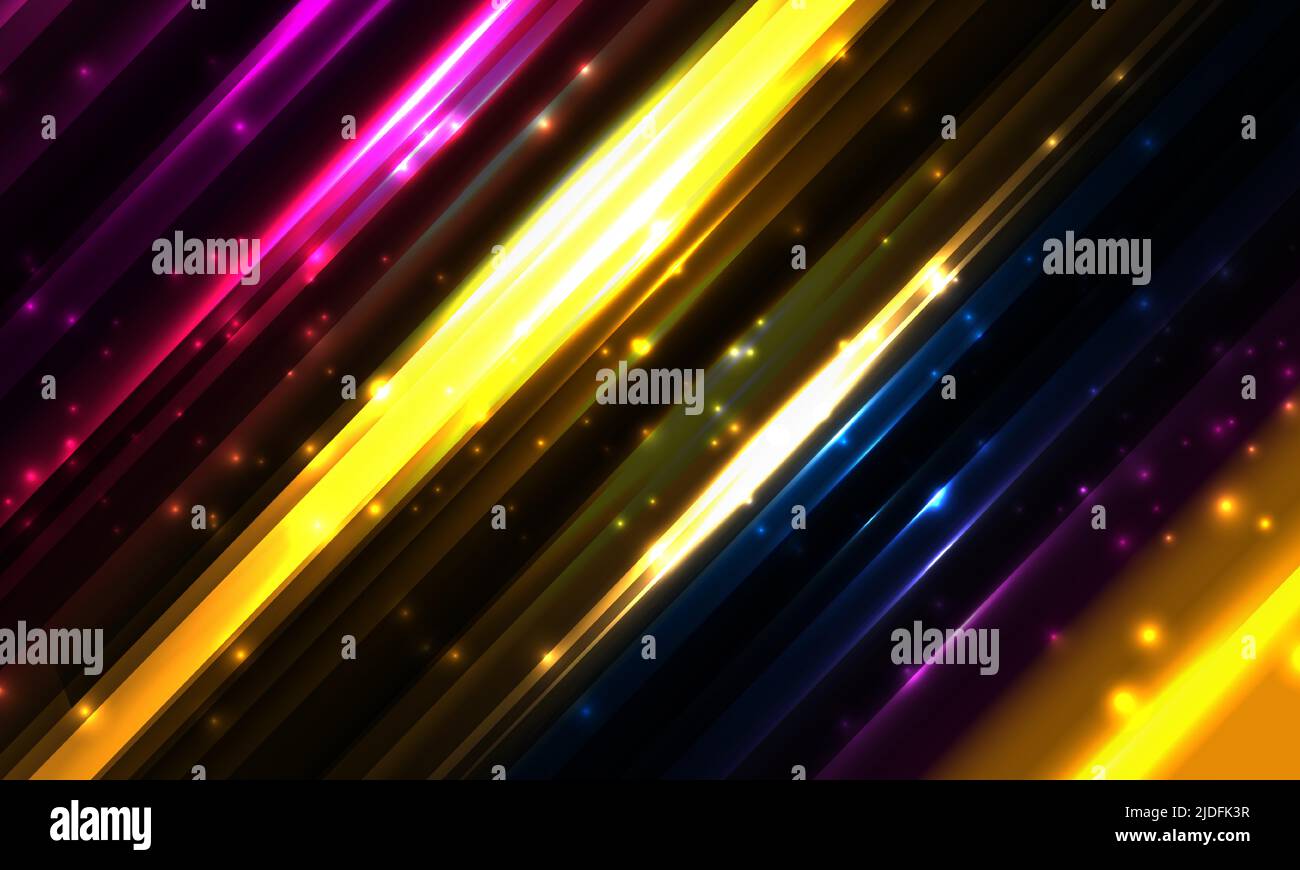 Striped abstract background with diagonal multi coloured lines and ...