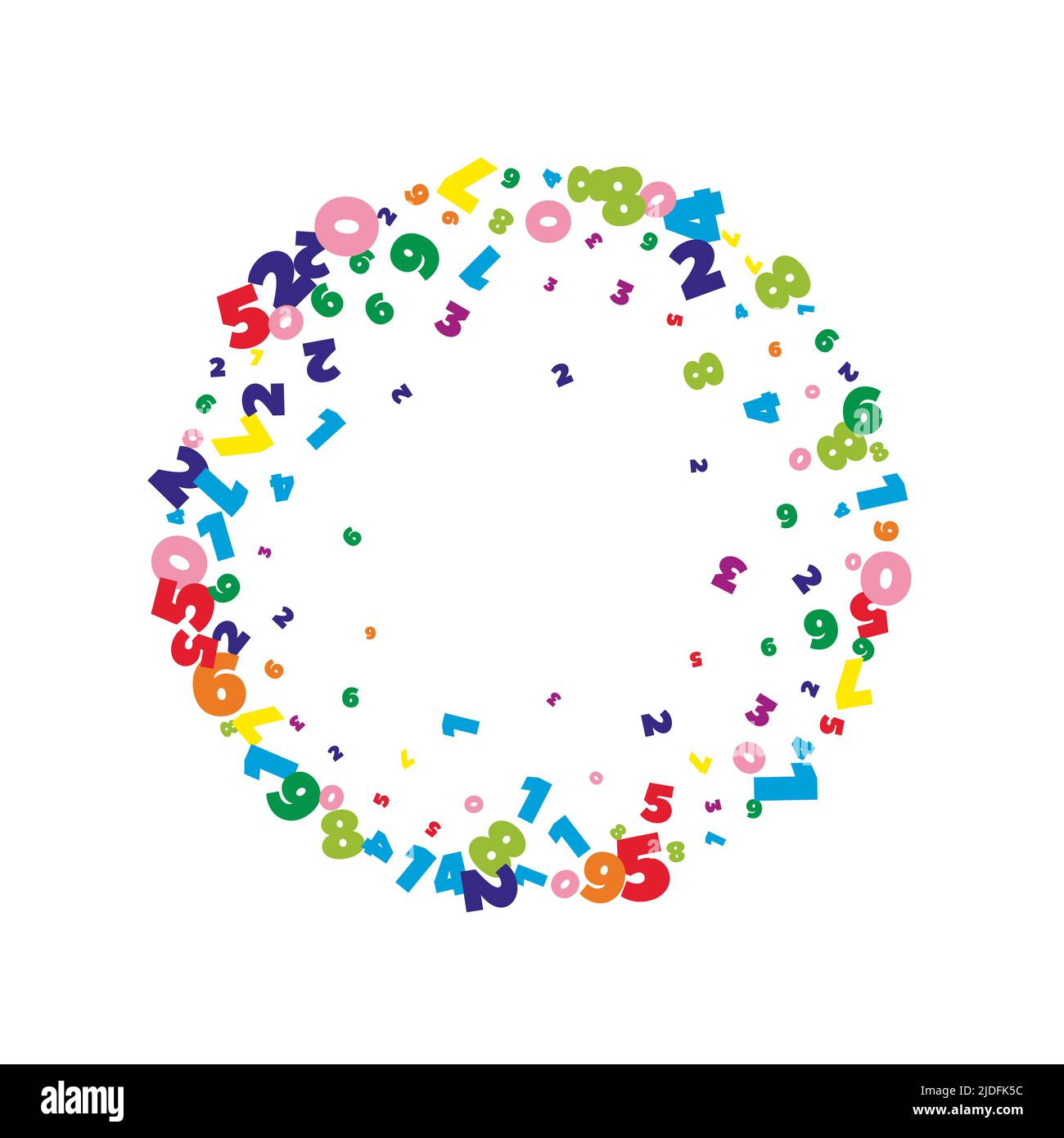 Falling bright numbers. Math study concept with flying digits. Awesome ...