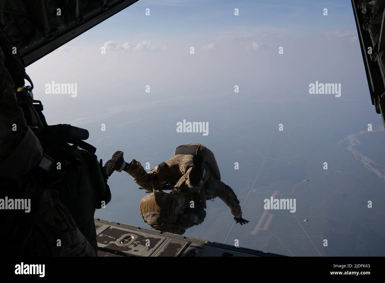 A U.S. Army 1st Special Forces Group team member conducts a military ...