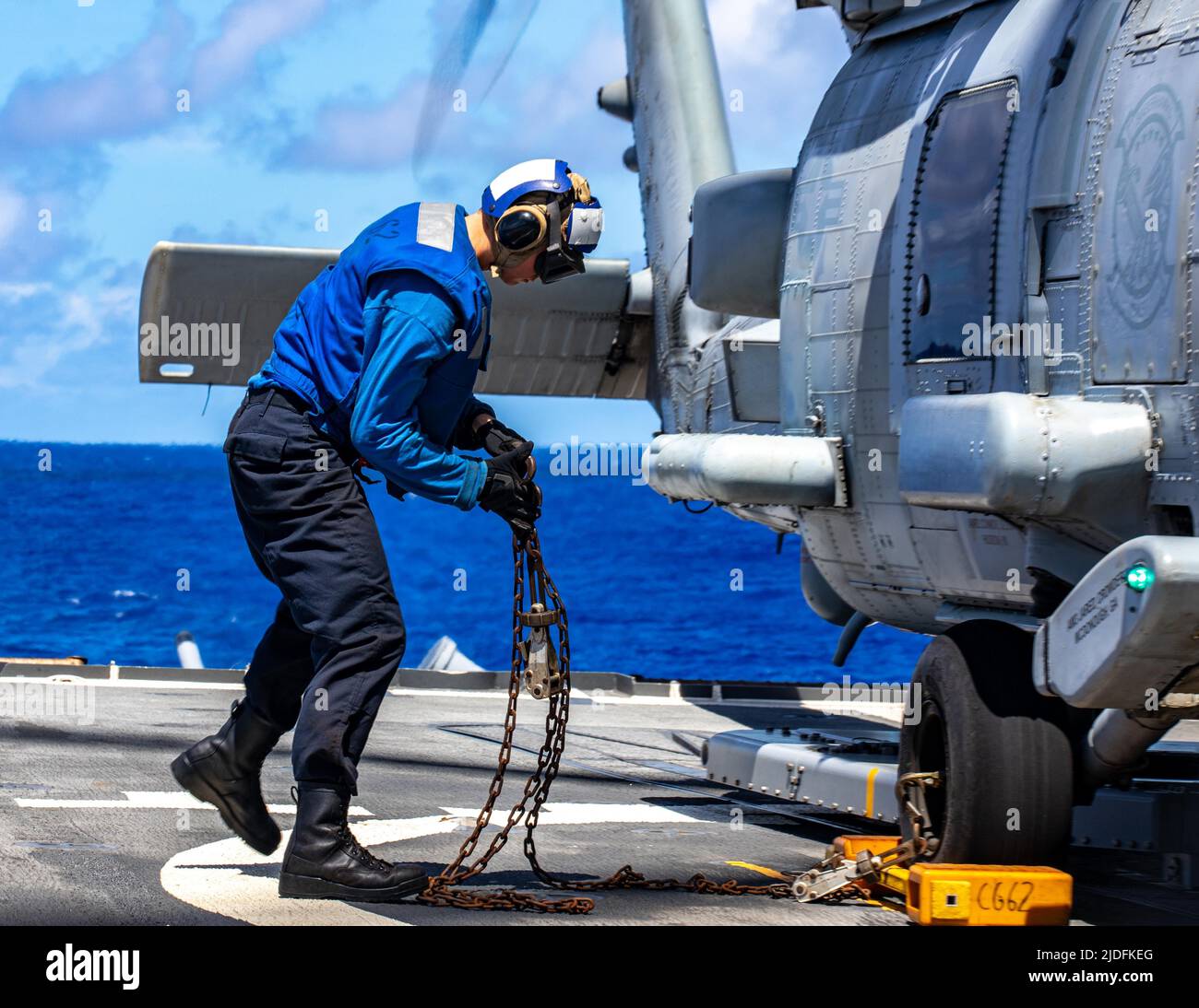 PHILIPPINE SEA (June 15, 2022) Seaman Logan Purdy, from Las Vegas ...