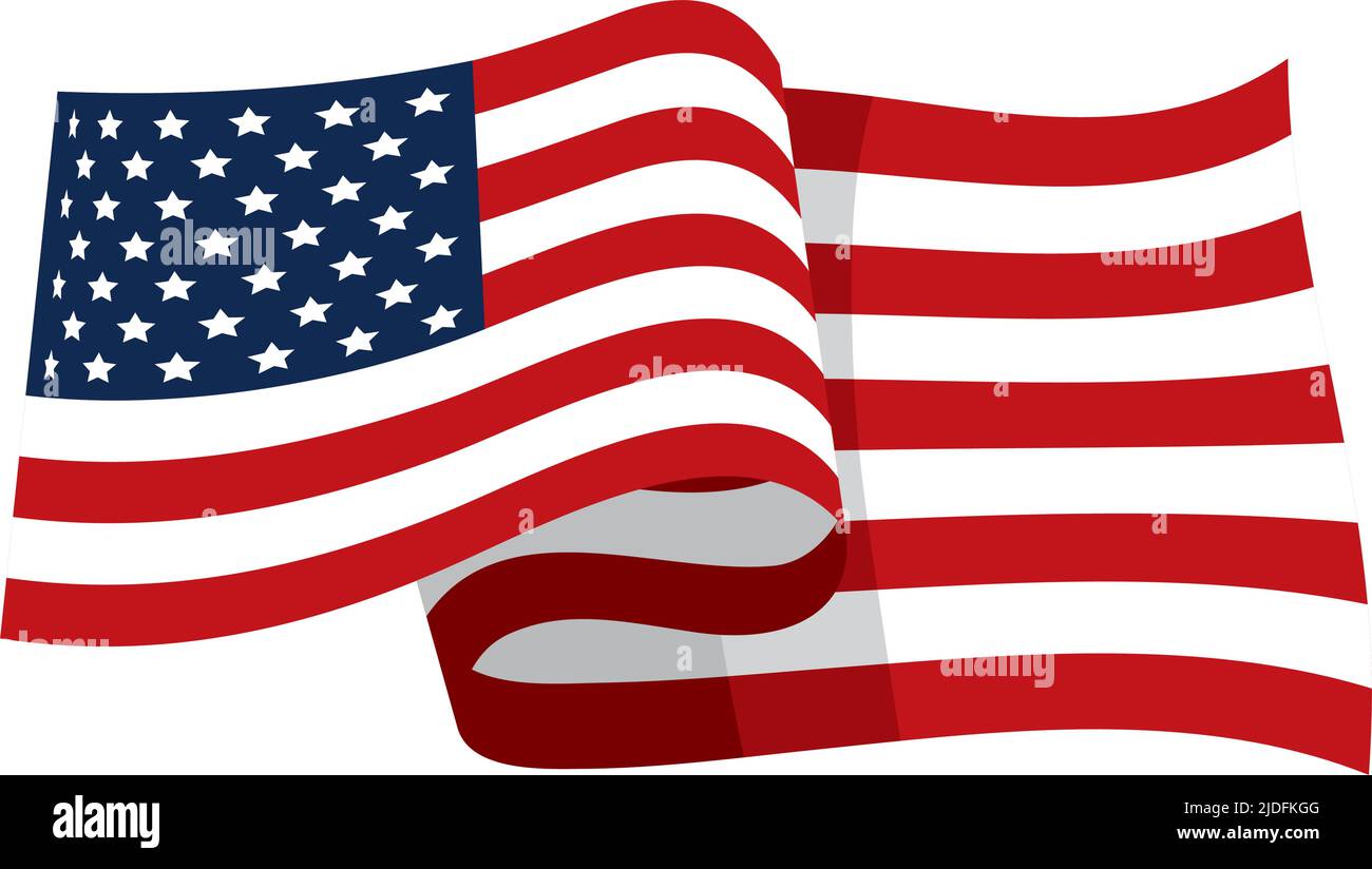 usa flag waving Stock Vector Image & Art - Alamy