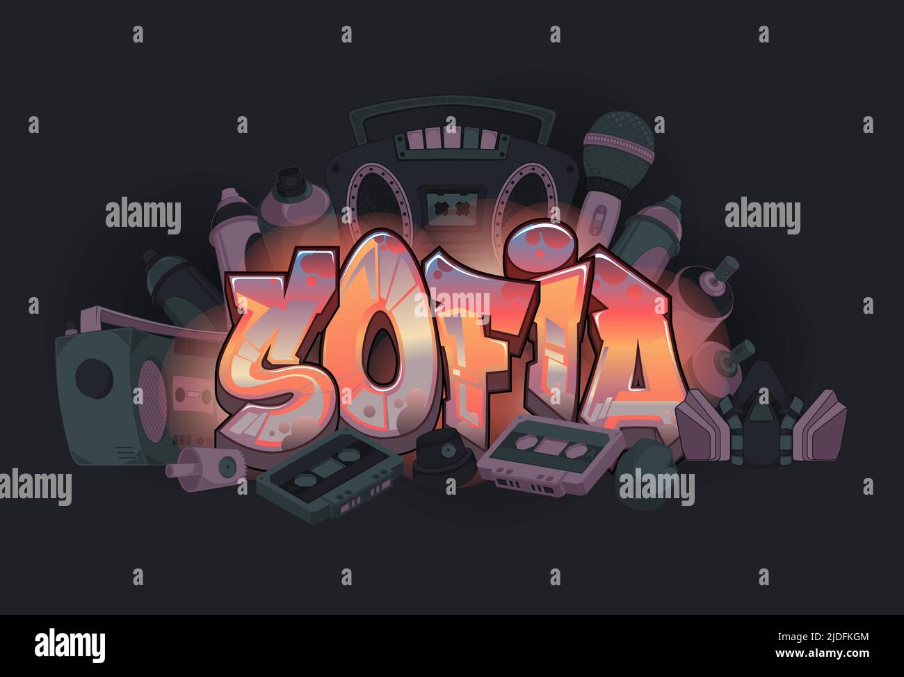 Graffiti Sofia Stock Vector Images Alamy