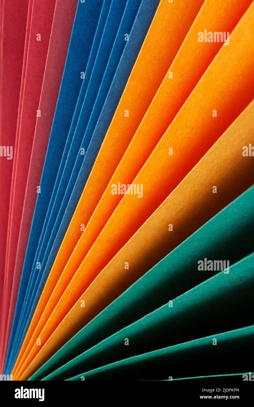 Different colors of paper. Bright multi-colored background Stock Photo ...