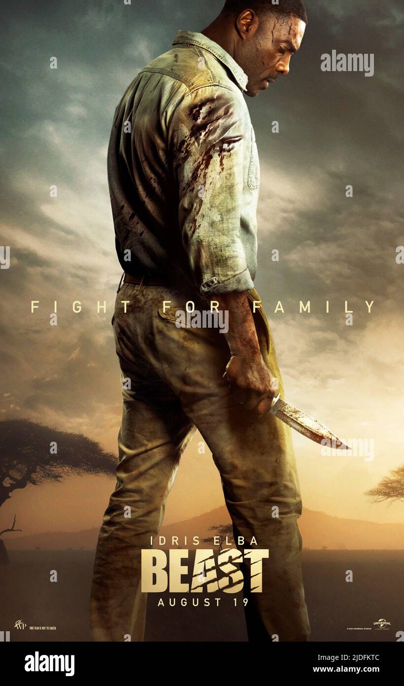 BEAST, US poster, Idris Elba, 2022. © Universal Pictures / courtesy ...