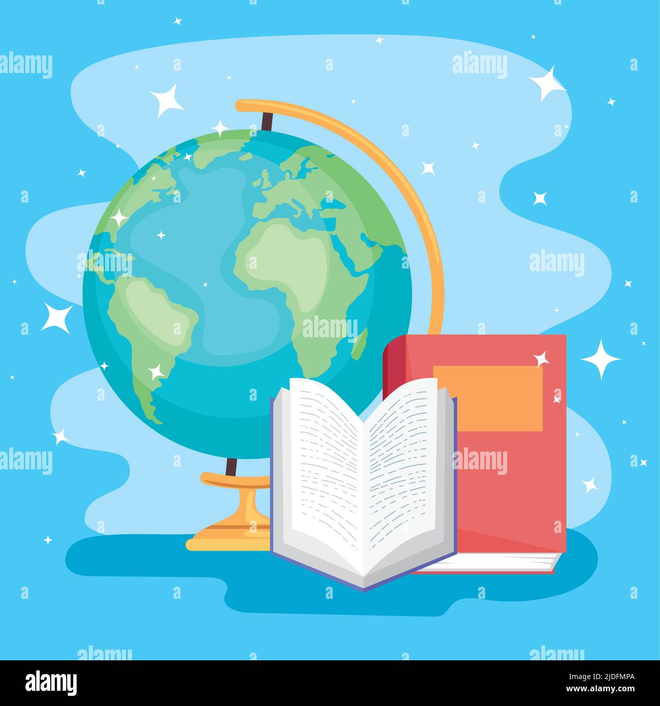 books and earth map Stock Vector Image & Art - Alamy