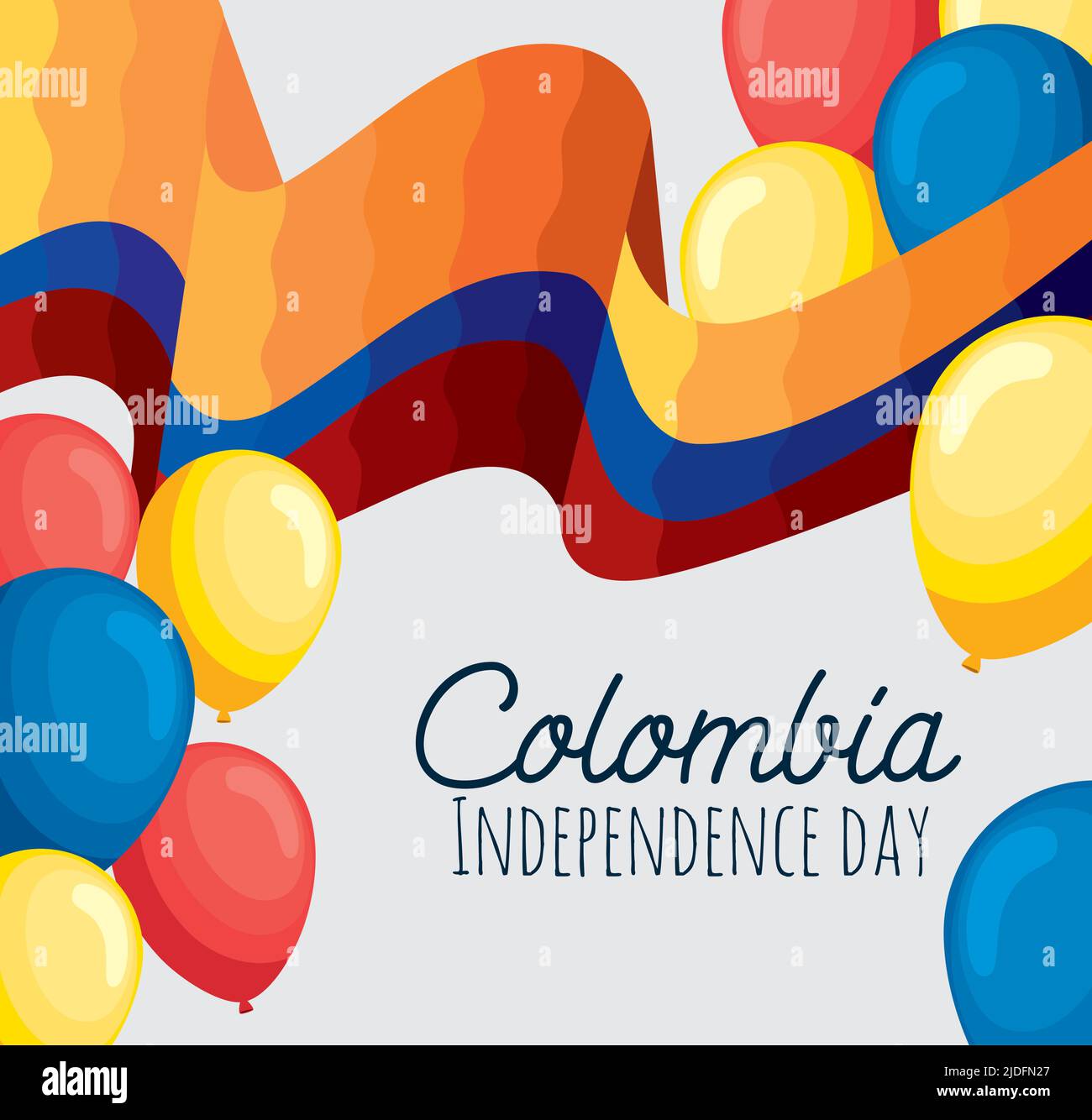 colombia independence day lettering card Stock Vector Image & Art - Alamy