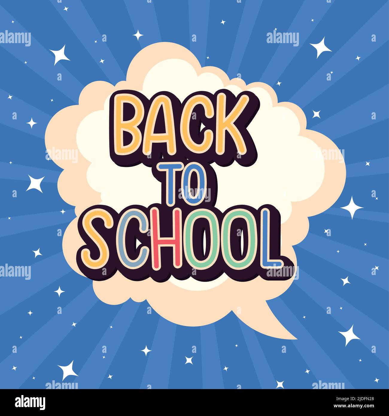 back to school lettering poster Stock Vector Image & Art - Alamy