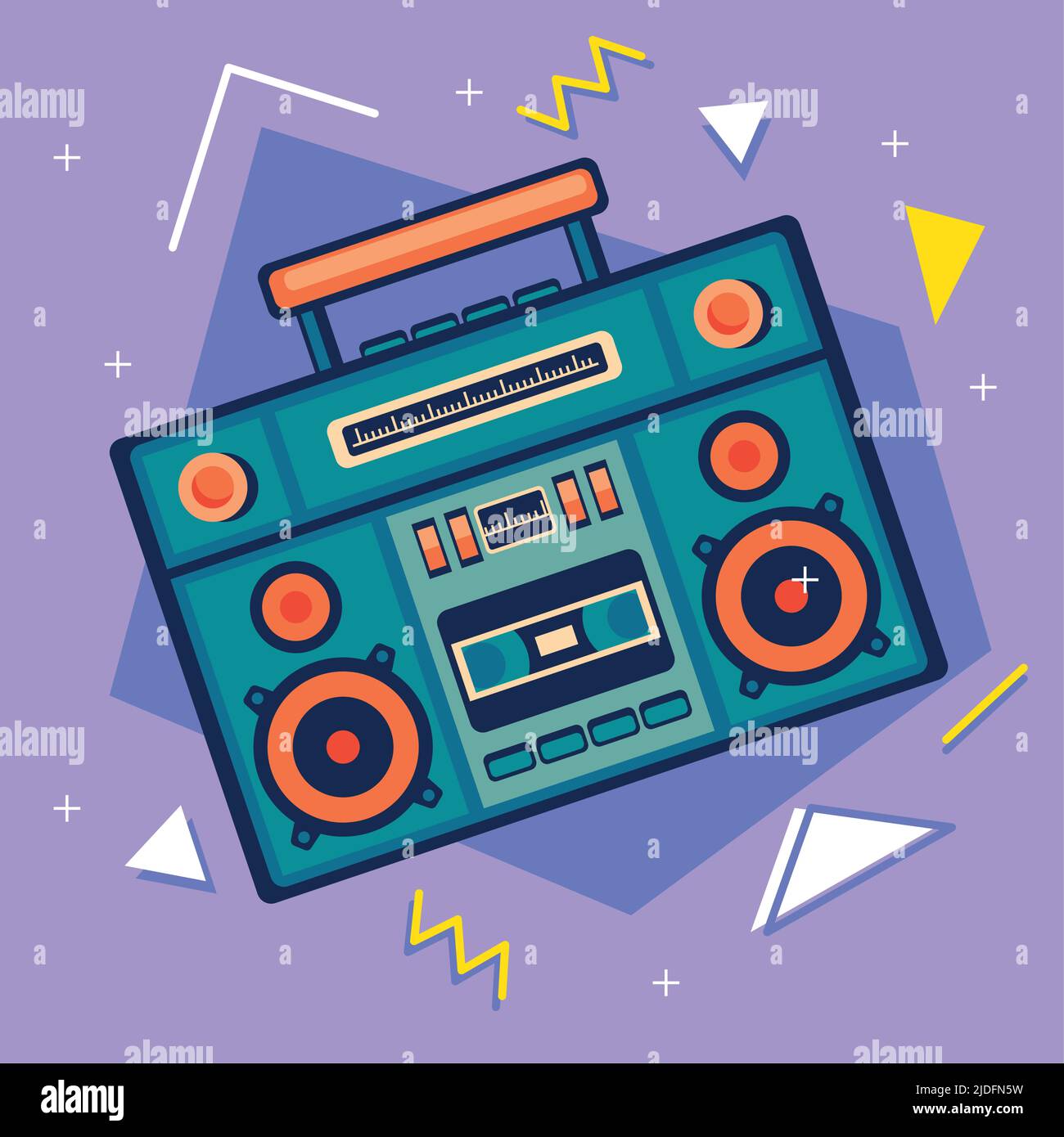 boombox retro style poster Stock Vector Image & Art - Alamy