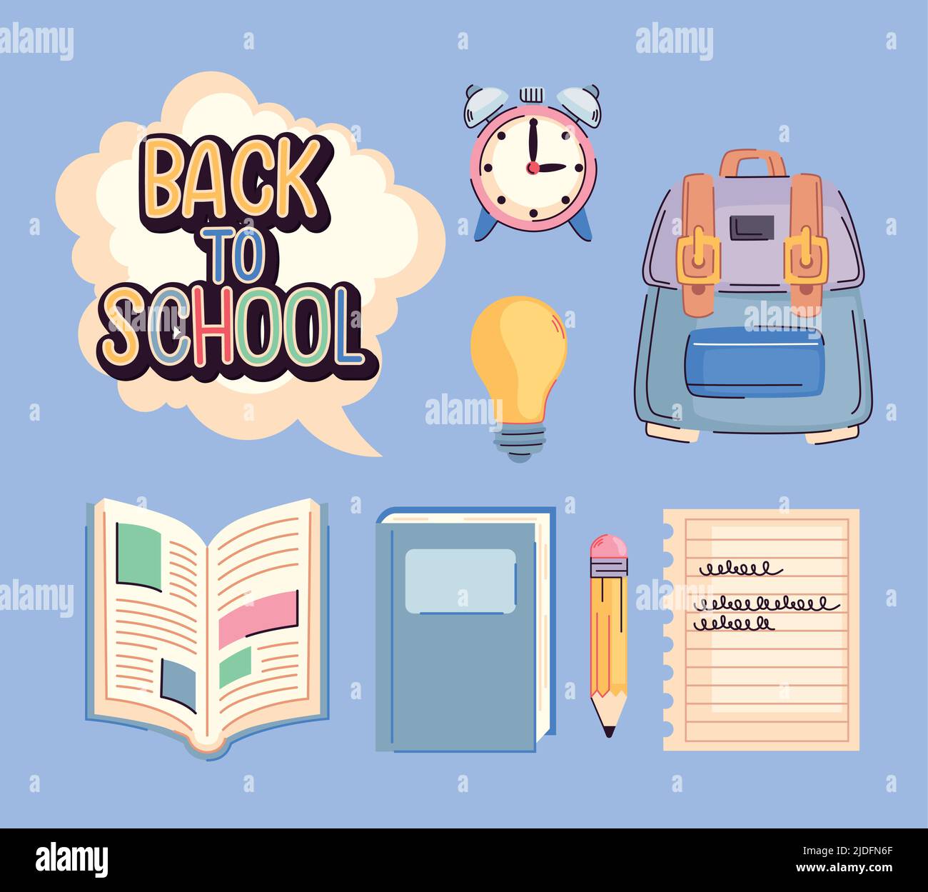 Welcome back school message icons hi-res stock photography and images ...