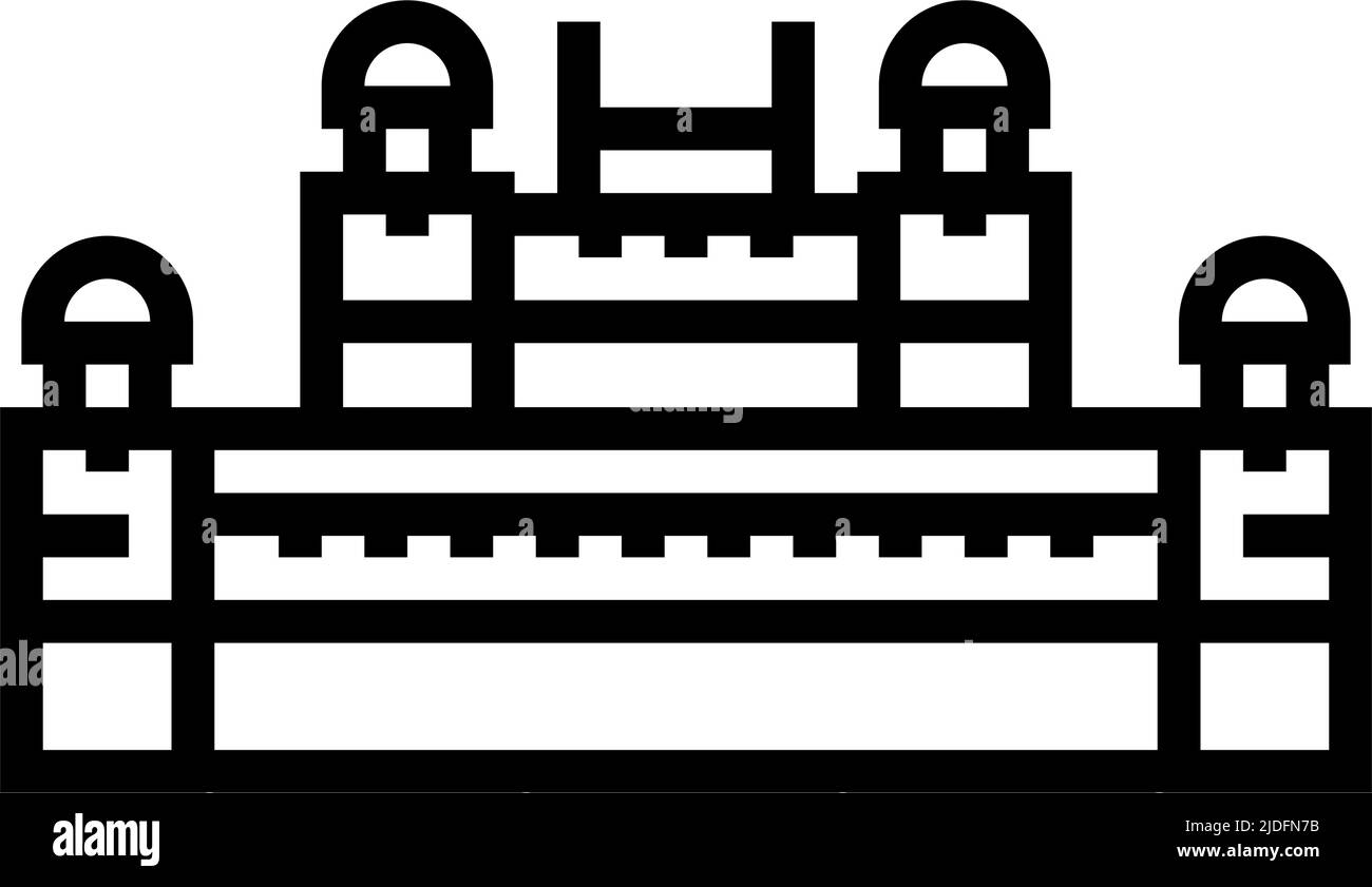 red fort line icon vector illustration Stock Vector Image & Art - Alamy