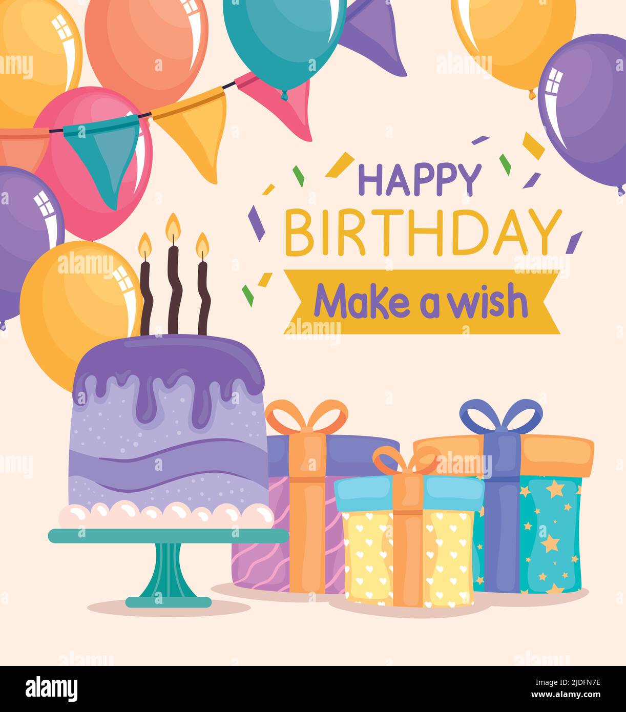 happy birthday lettering template Stock Vector Image & Art - Alamy