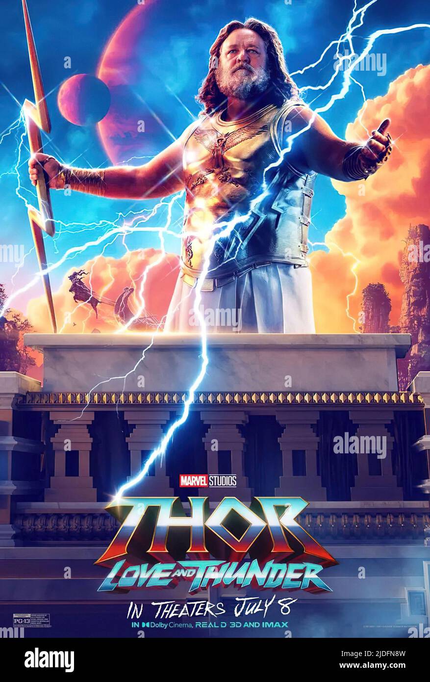 THOR: LOVE AND THUNDER, US character poster, Russell Crowe as Zeus ...