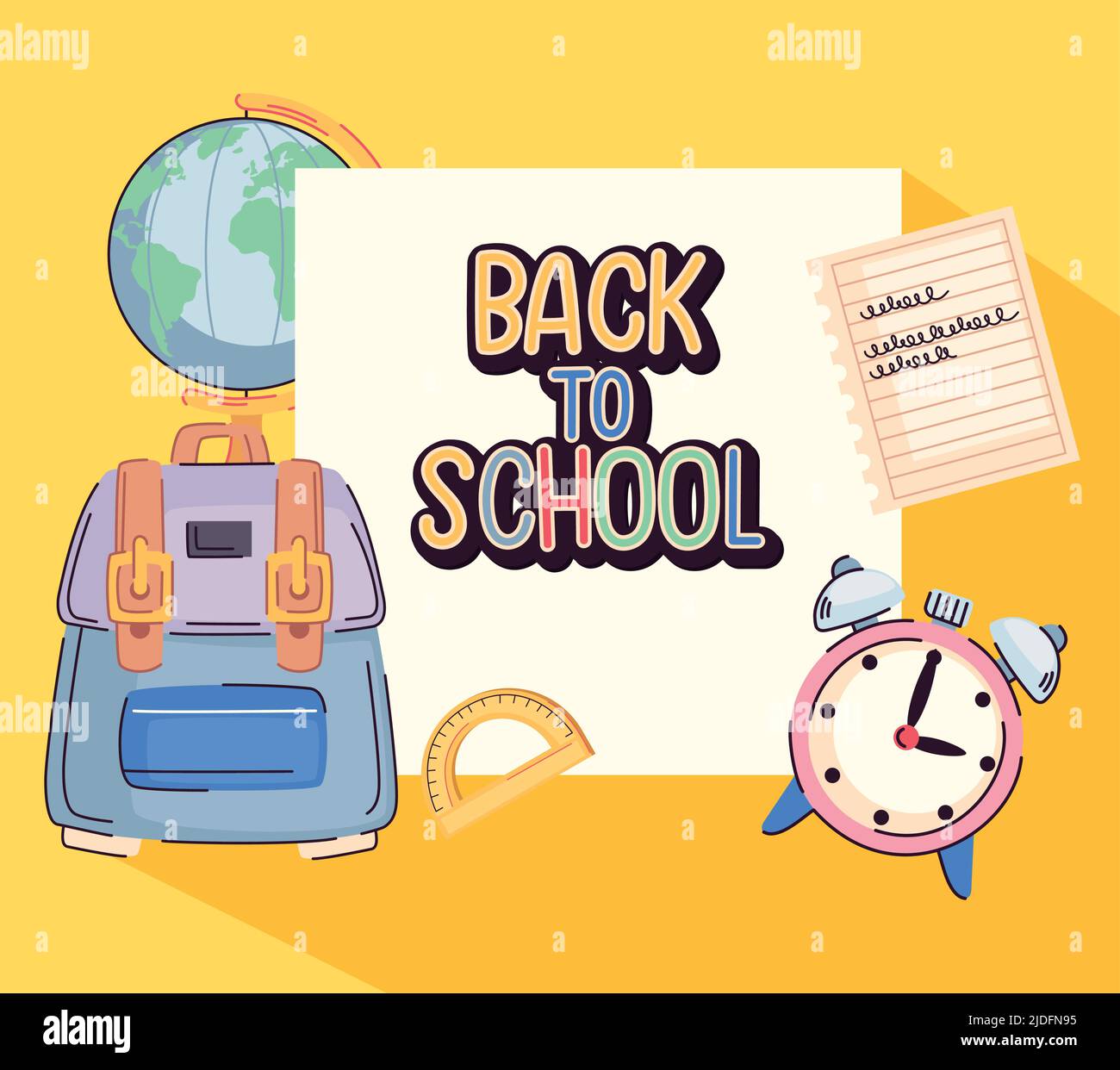 back to school lettering poster Stock Vector Image & Art - Alamy