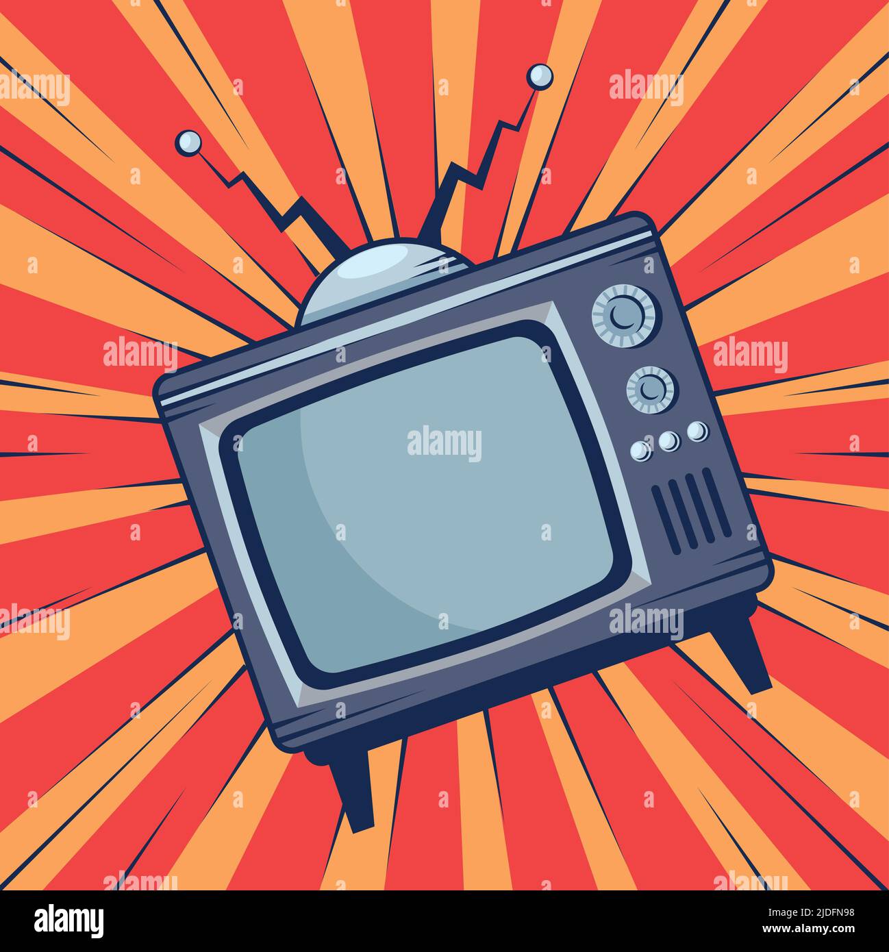 tv retro style poster Stock Vector Image & Art - Alamy