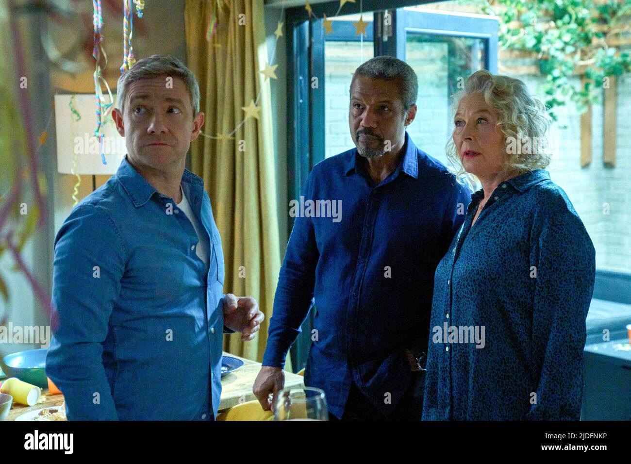 BREEDERS, from left: Martin Freeman, Hugh Quarshie, Stella Gone, No Can ...