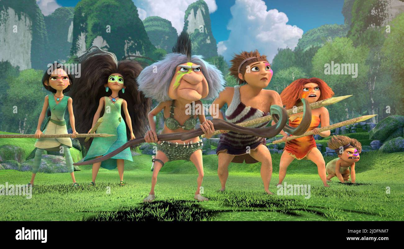 THE CROODS: FAMILY TREE, from left: Dawn (voice: Kelly Marie Tran ...