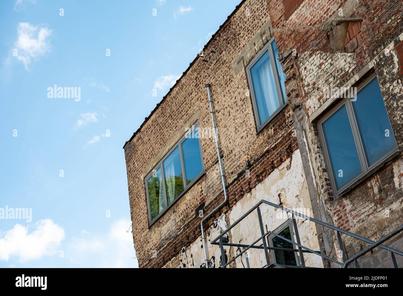 Anderlecht, Brussels Capital Region, Belgium - 06 11 2022 - Facade of a ...