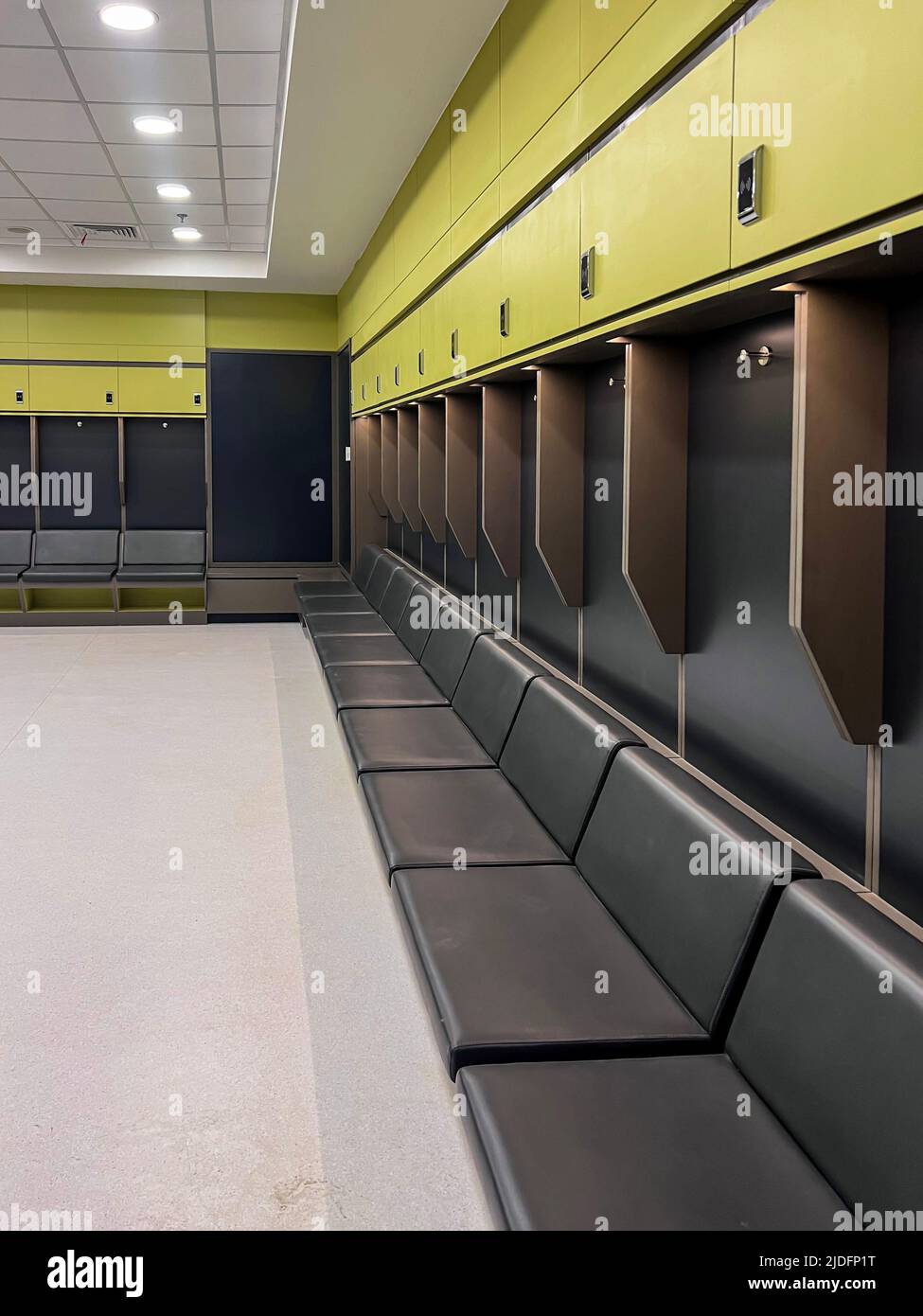 Guest team changing room at the Jakarta International stadium. JIS is a ...