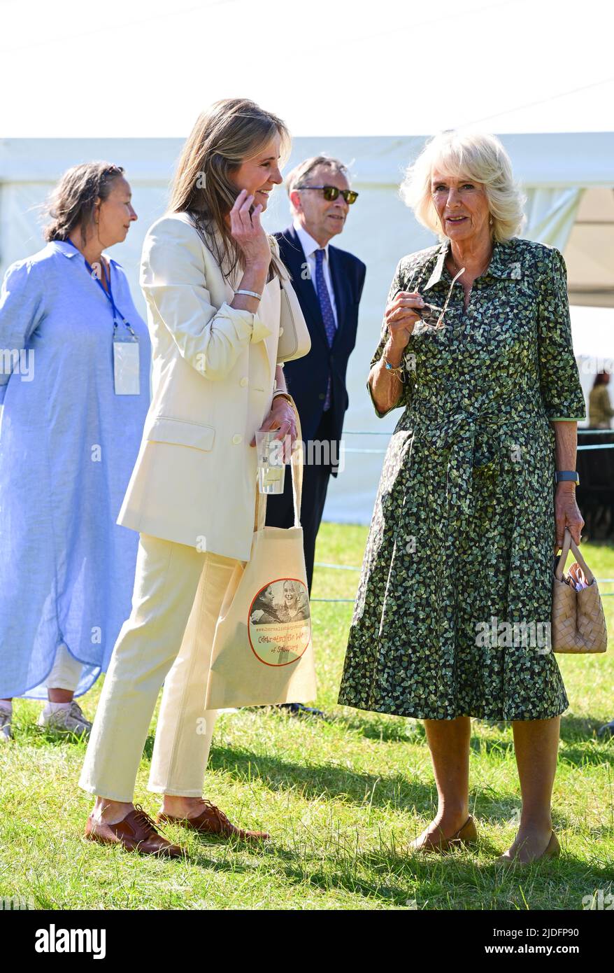 The Duchess of Cornwall and Lady Rothermere are seen at the end of the ...