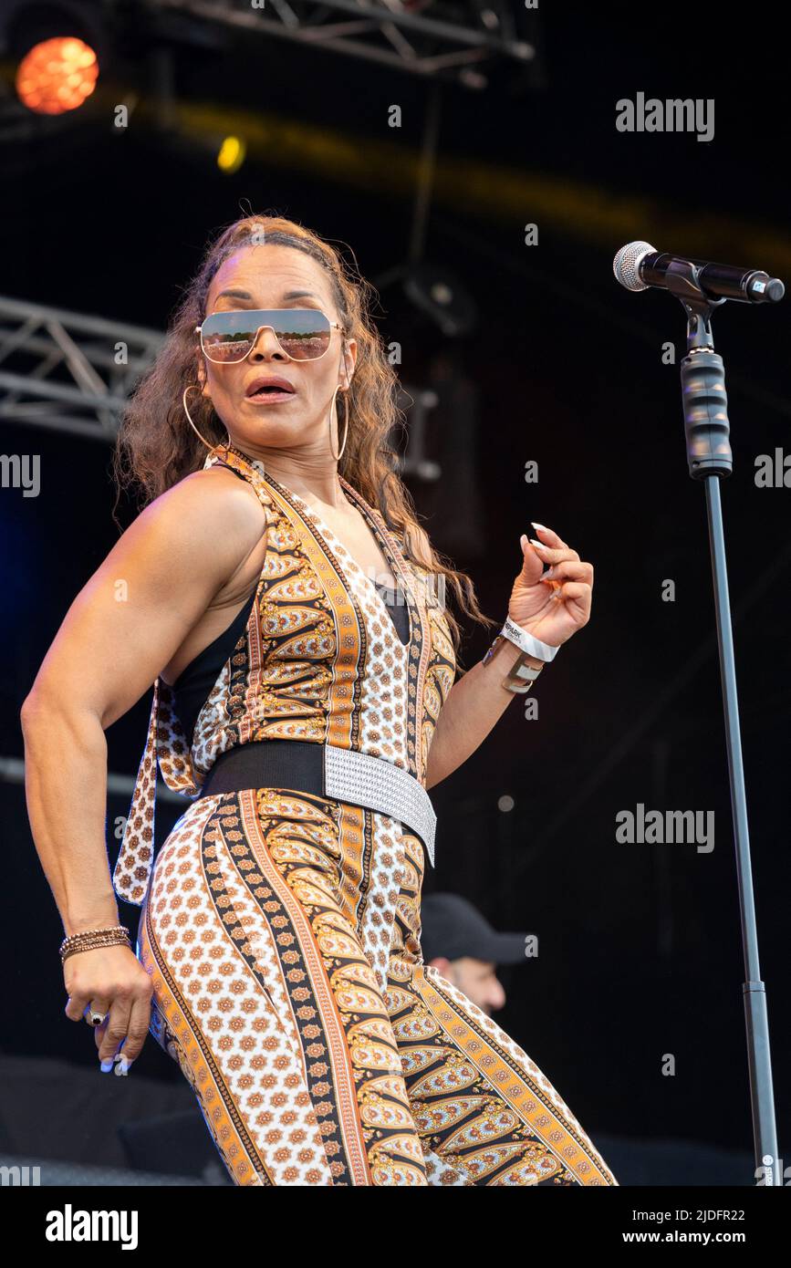 Carolyn Griffey, singer with Shalamar band performing at the Soultasia ...
