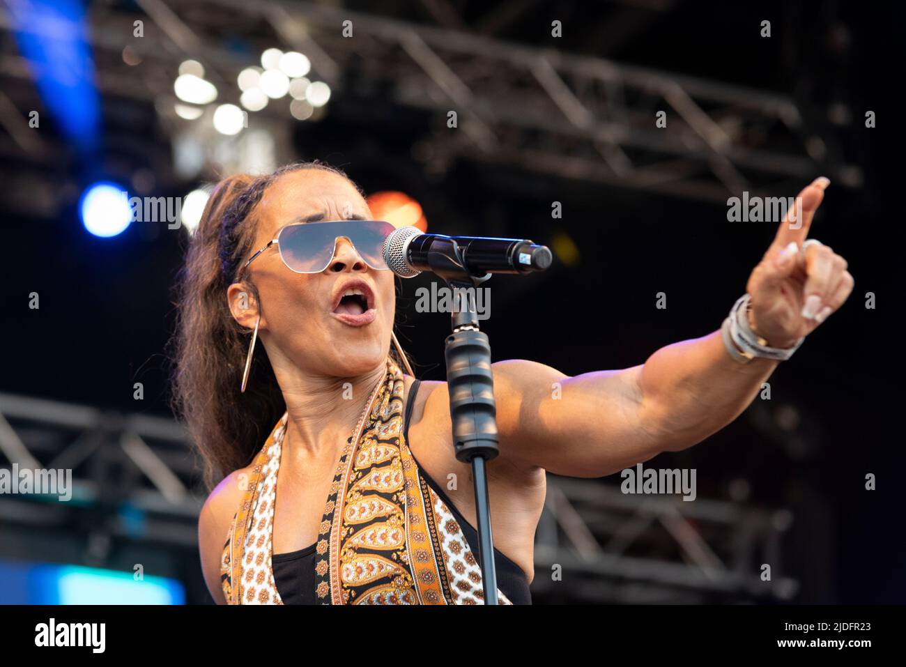 Carolyn Griffey, singer with Shalamar band performing at the Soultasia ...