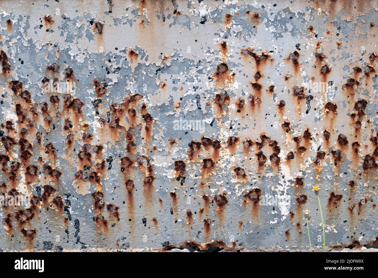 A texture and background of traces of rust on sheet metal Stock Photo ...