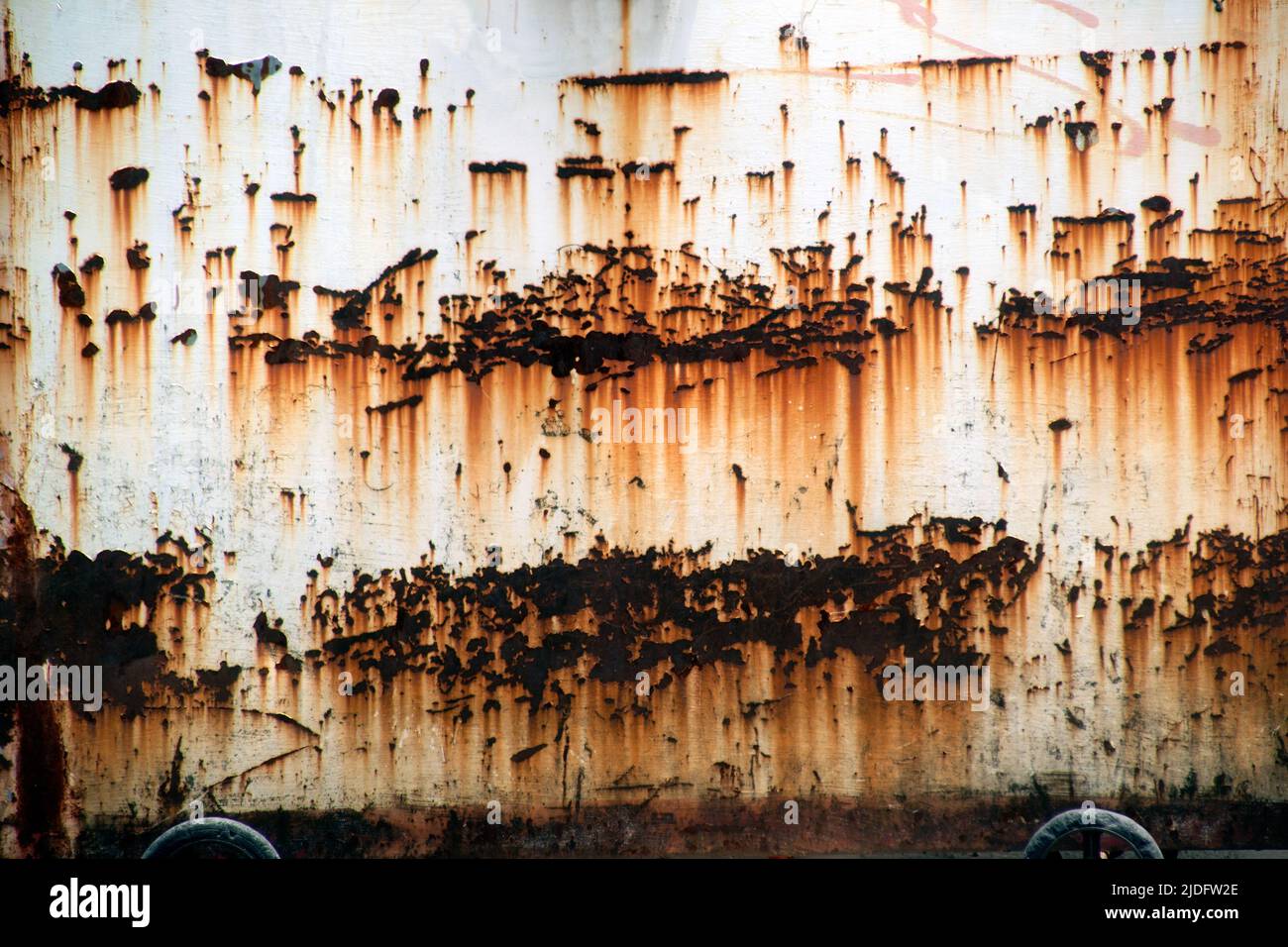 A texture and background of traces of rust on sheet metal Stock Photo ...