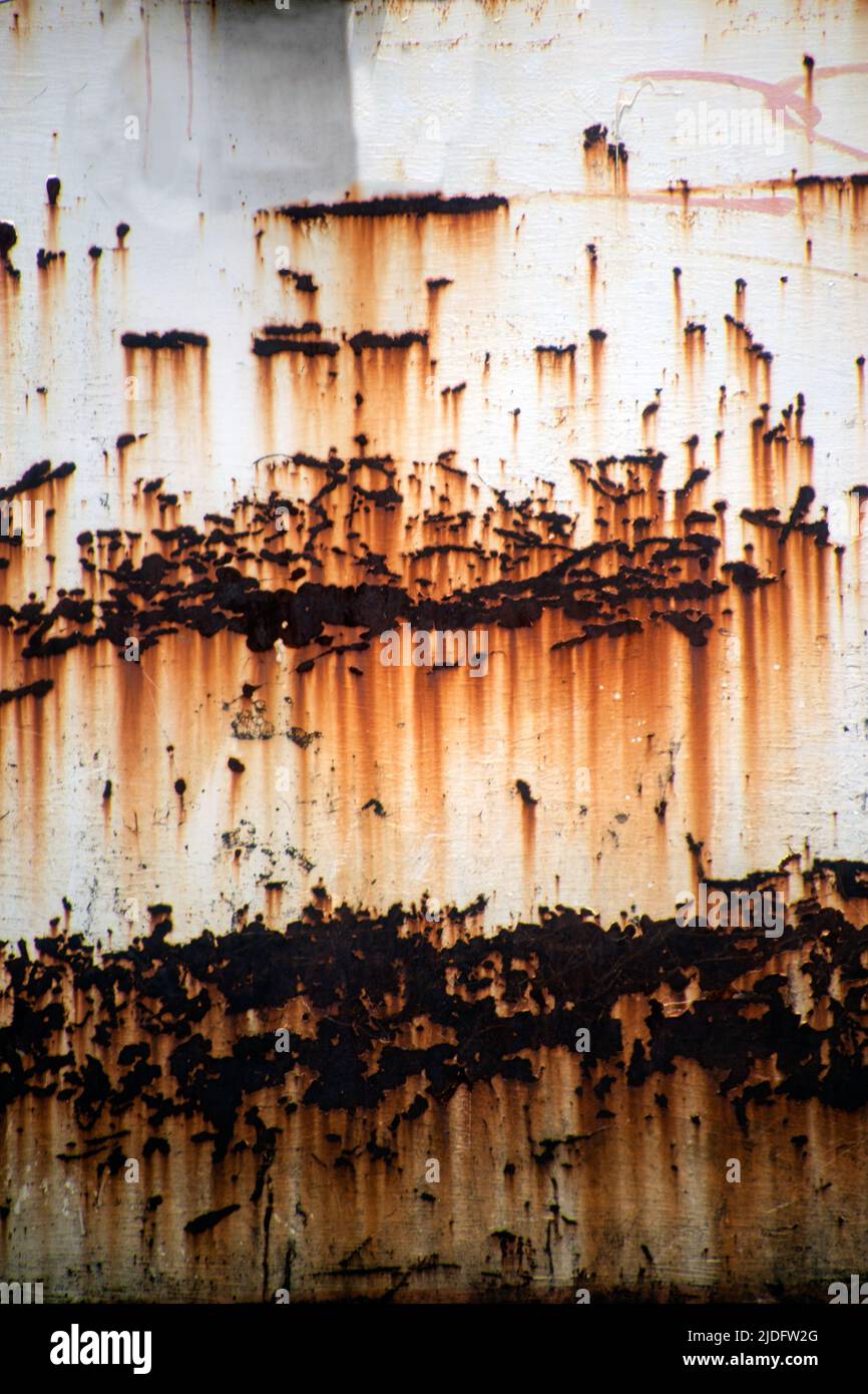 A texture and background of traces of rust on sheet metal Stock Photo ...