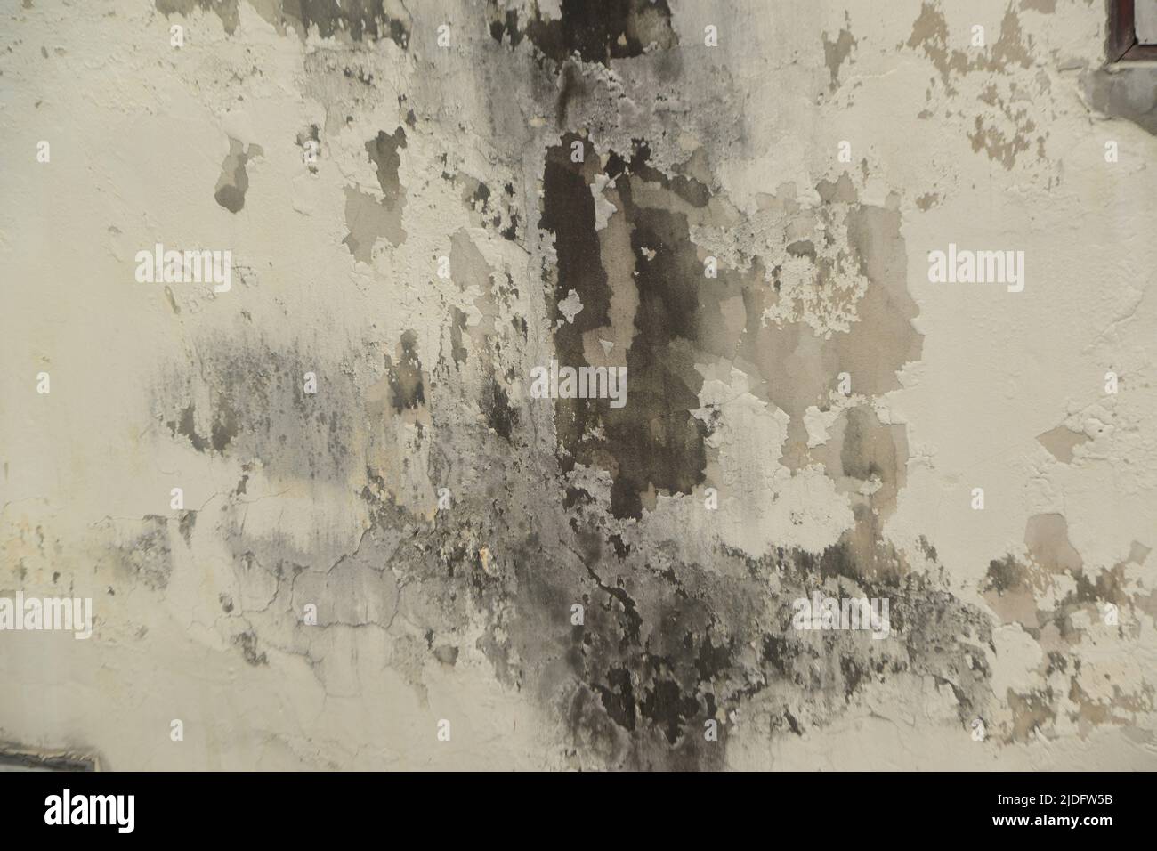 Texture and background of water stains on the cement building wall ...