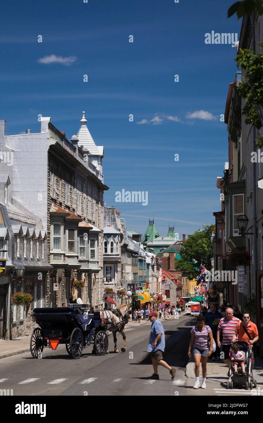 Rue Saint-Louis in the Upper Town area of Old Quebec City, Quebec ...