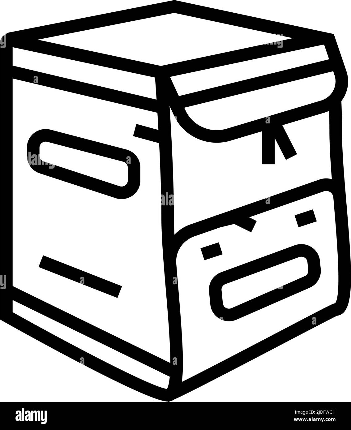 delivery bag box line icon vector illustration Stock Vector Image & Art ...