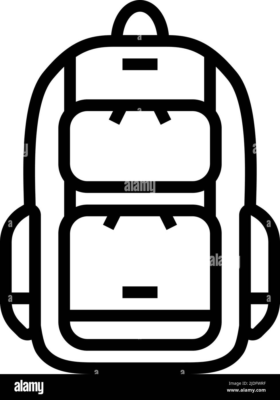 backpack rucksack line icon vector illustration Stock Vector Image ...