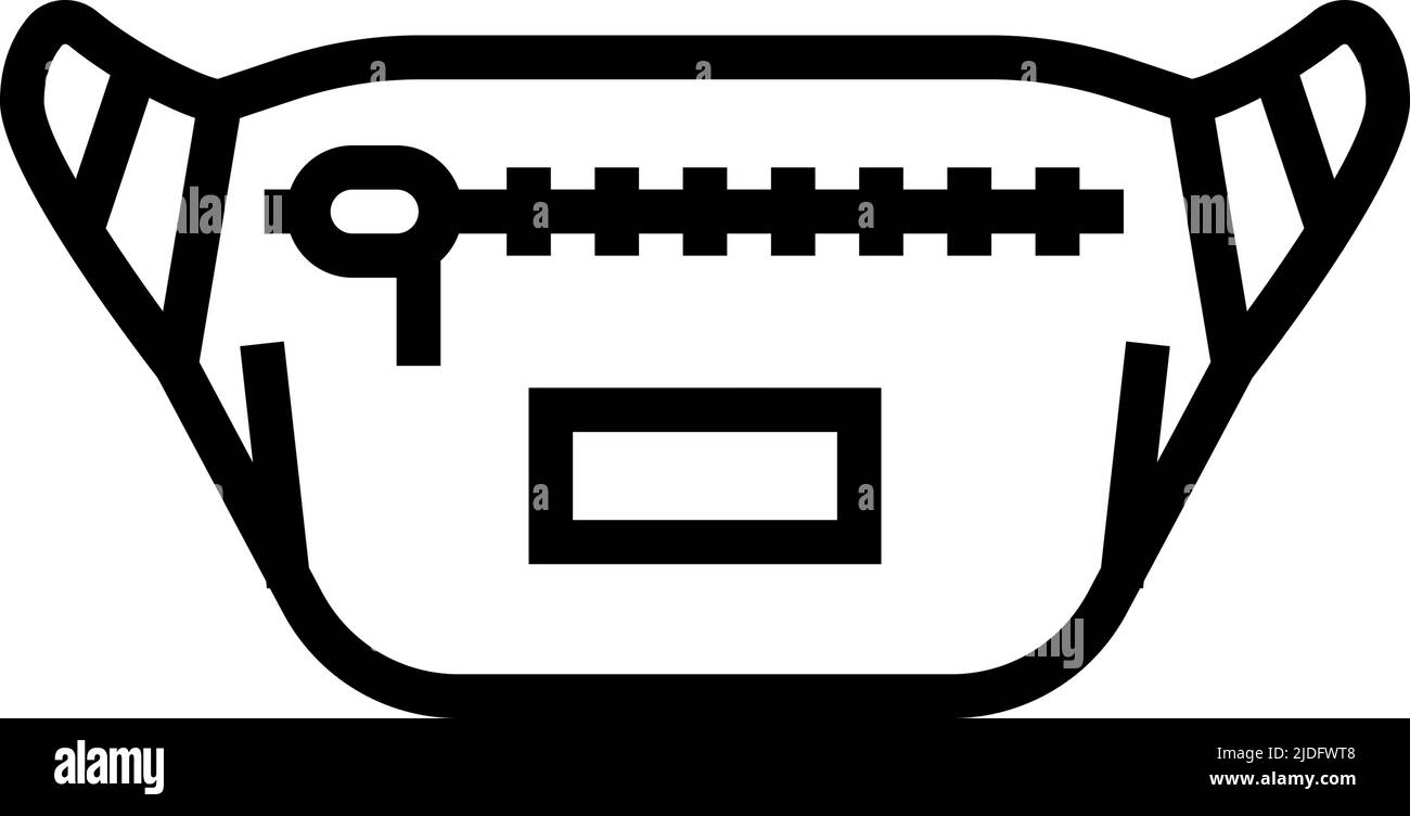 pouch bag line icon vector illustration Stock Vector Image & Art - Alamy