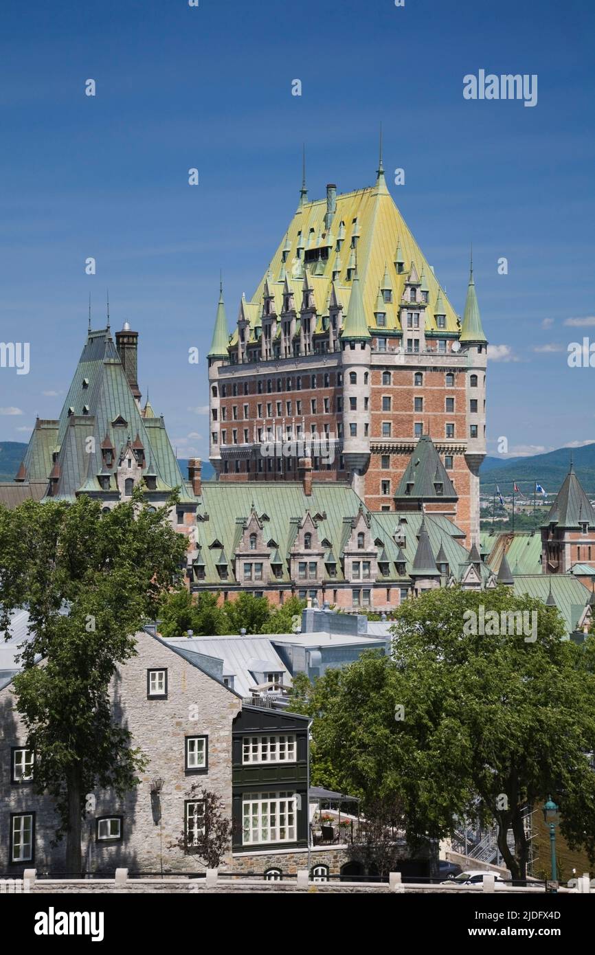 View of Chateau Frontenac from the Citadel, Old Quebec City, Quebec ...