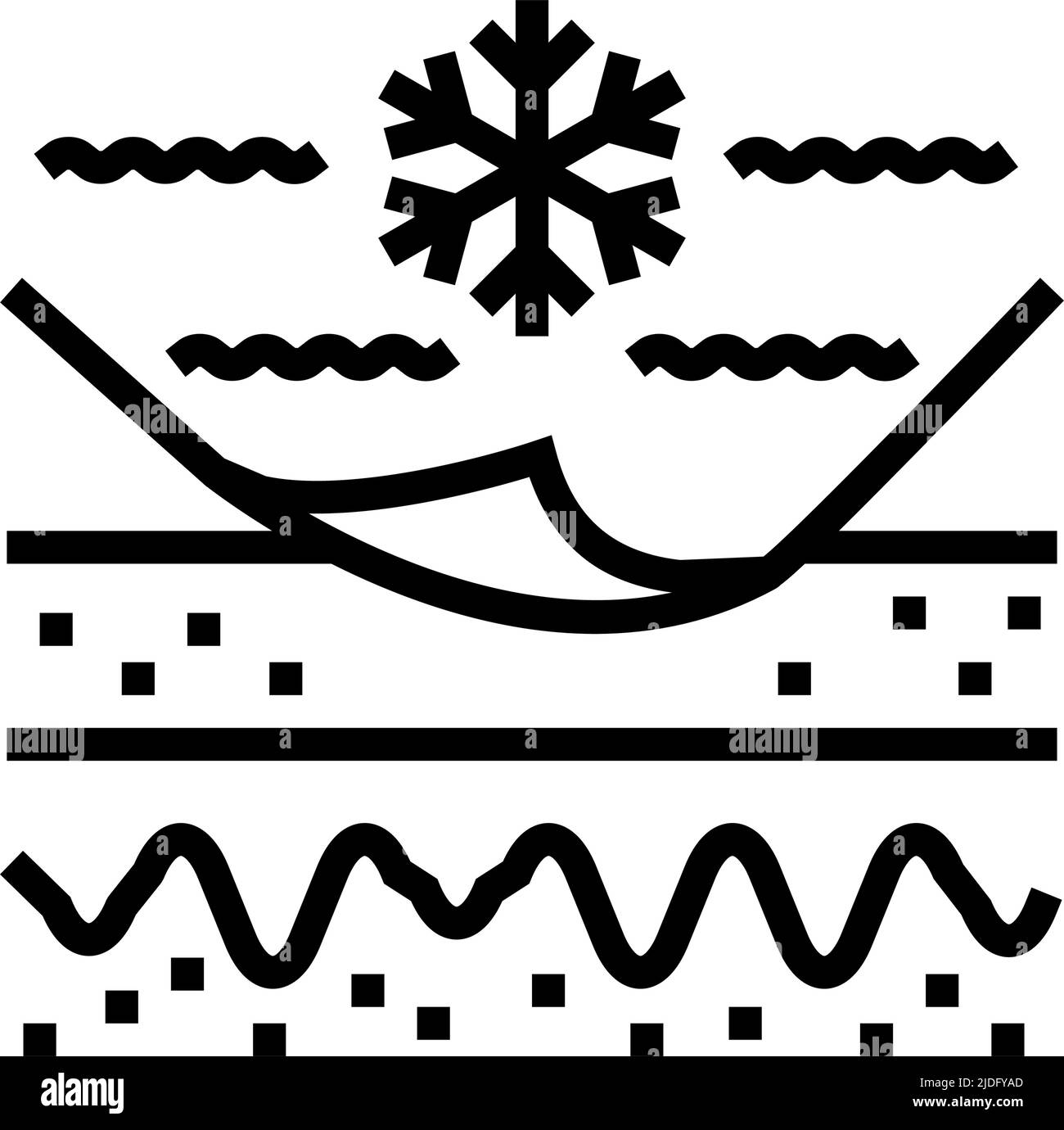 cold problem skin line icon vector illustration Stock Vector Image ...