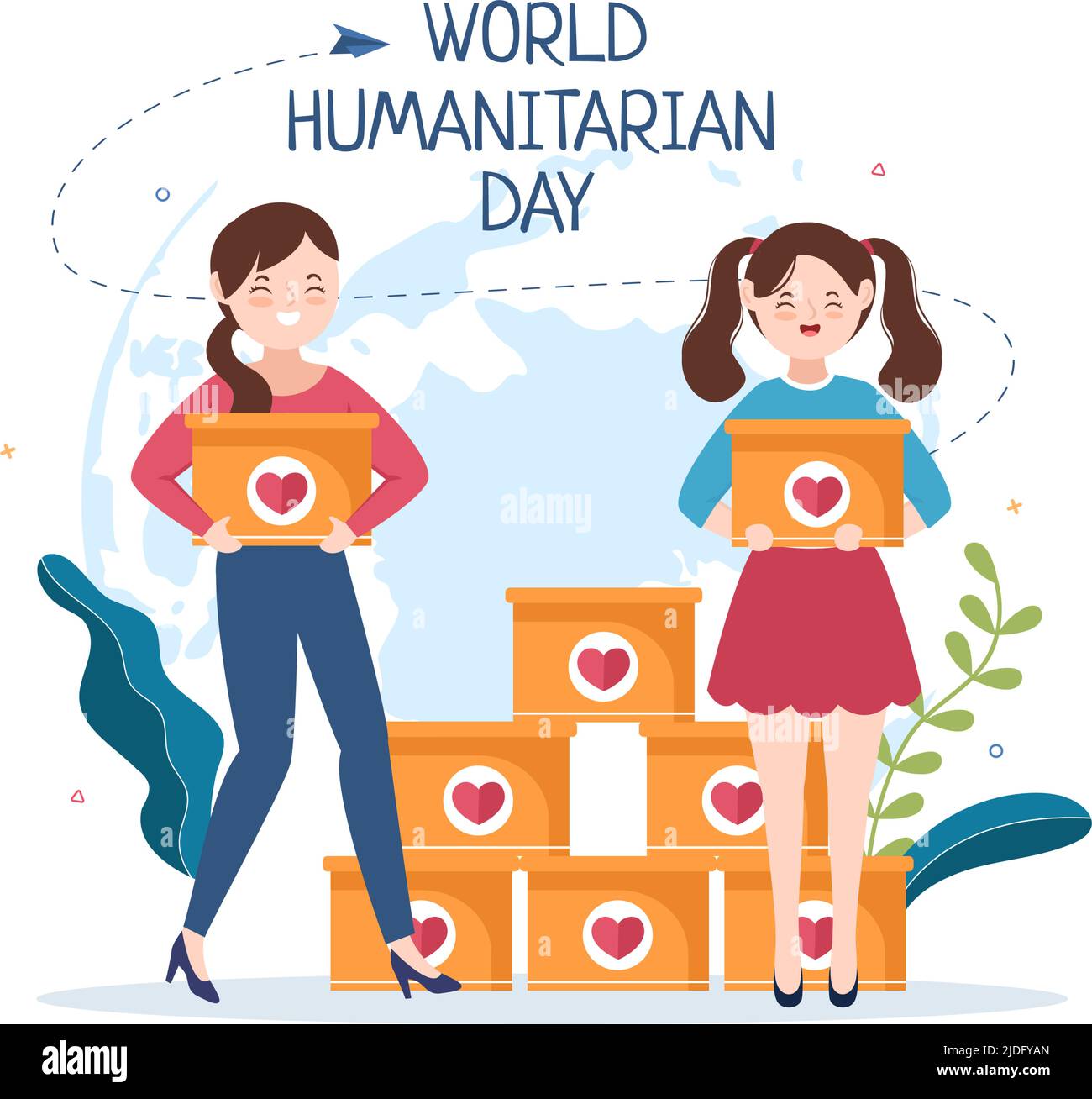 World Humanitarian Day with Global Celebration of Helping People, Work ...