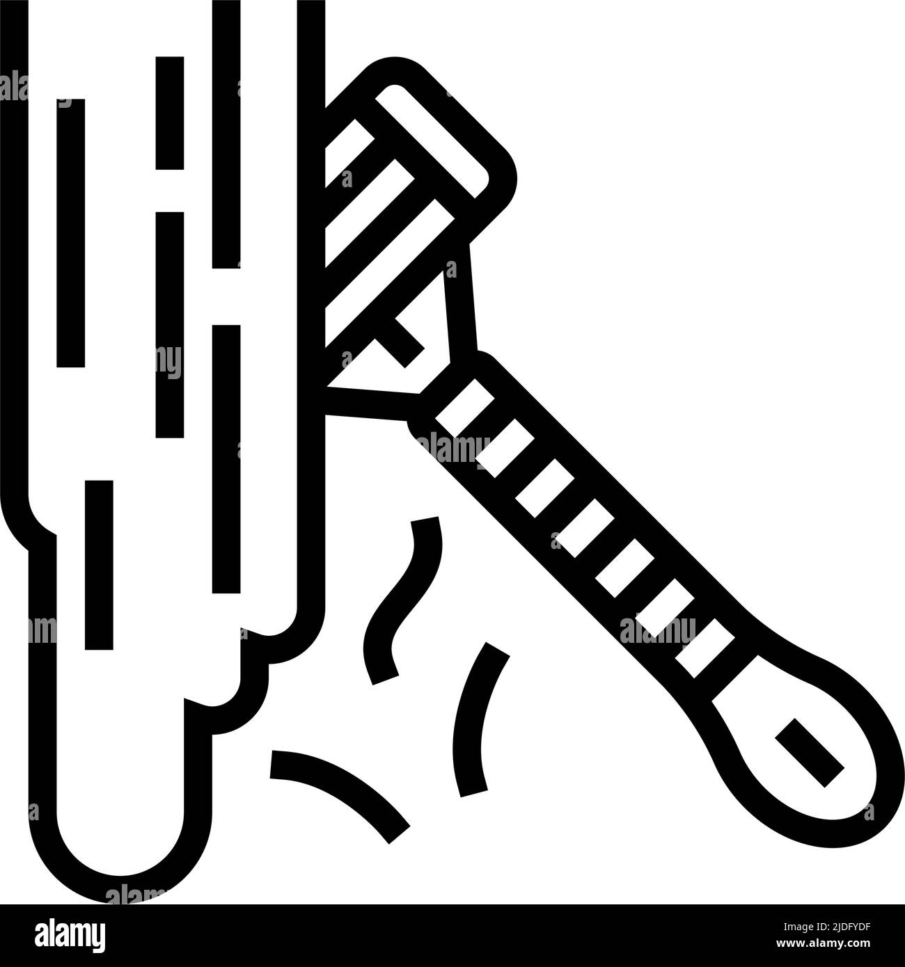 shave with razor line icon vector illustration Stock Vector Image & Art ...