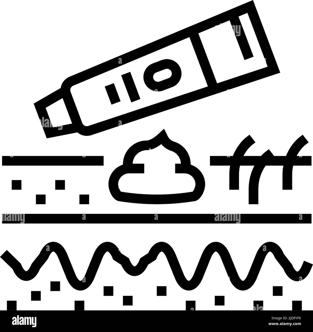 healthcare cream line icon vector illustration Stock Vector Image & Art ...