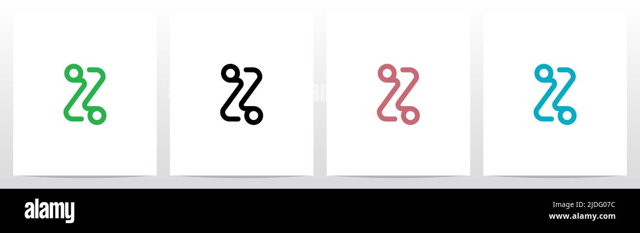 Circle At the End Of Letter Outline Z Stock Vector Image & Art - Alamy