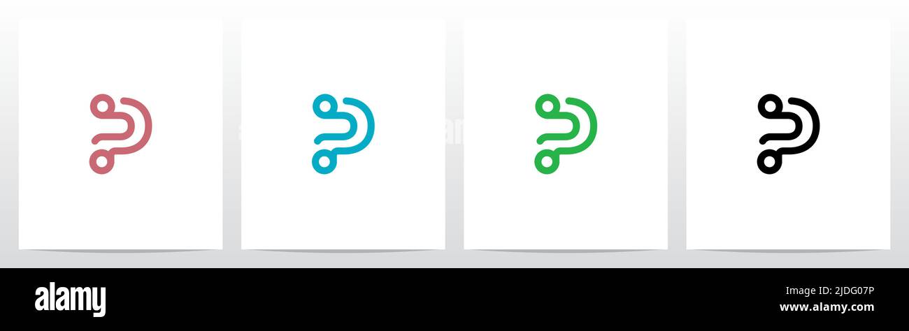 Circle At the End Of Letter Outline P Stock Vector Image & Art - Alamy