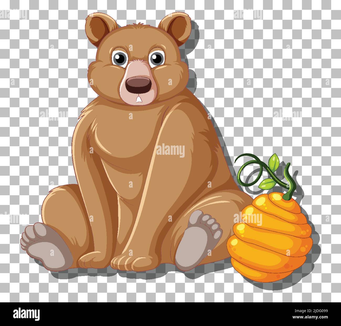 Grizzly bear cartoon character isolated illustration Stock Vector Image ...