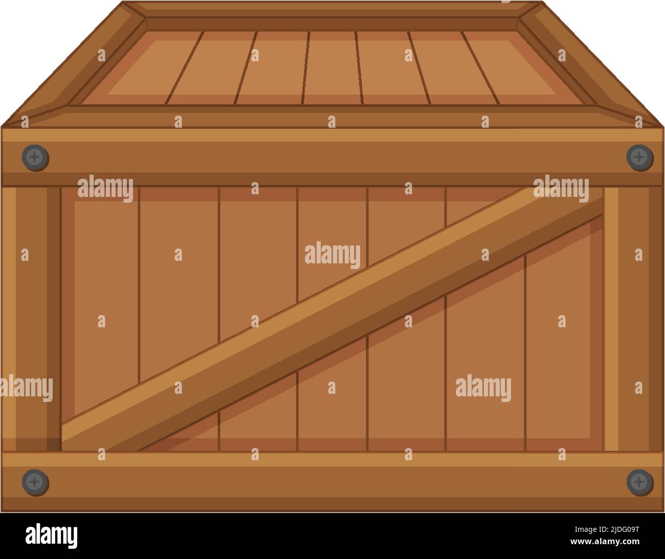 Wooden crate on white background illustration Stock Vector Image & Art ...