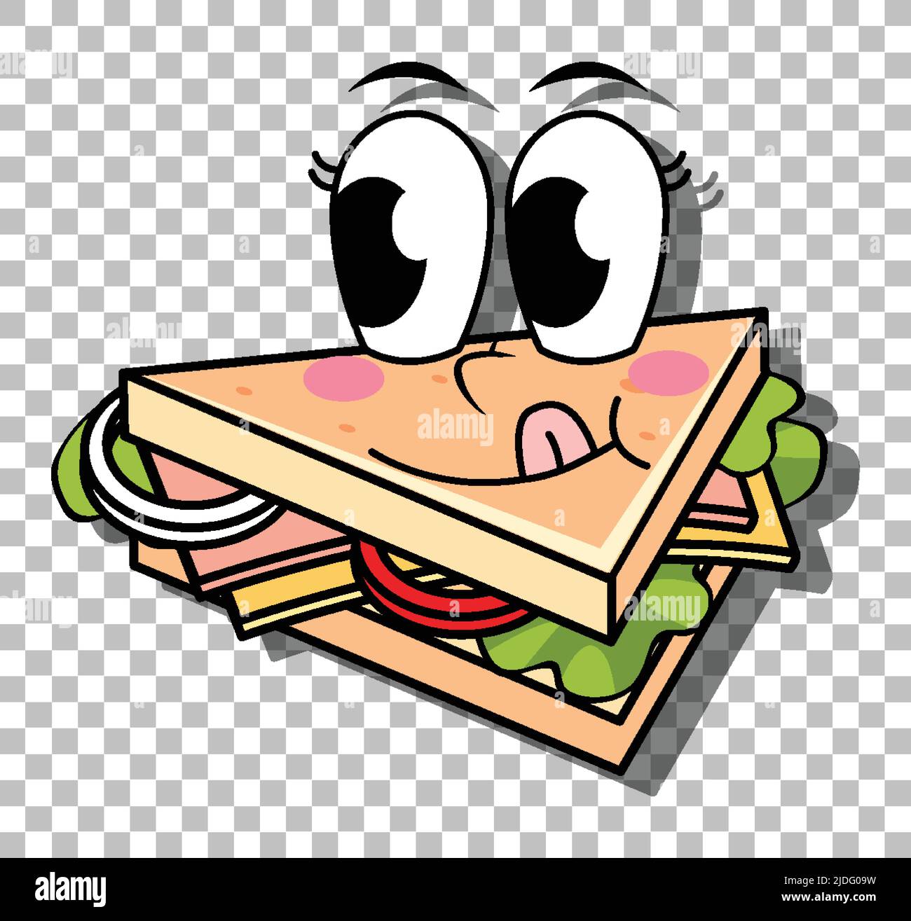 Sandwich cartoon character isolated illustration Stock Vector Image ...