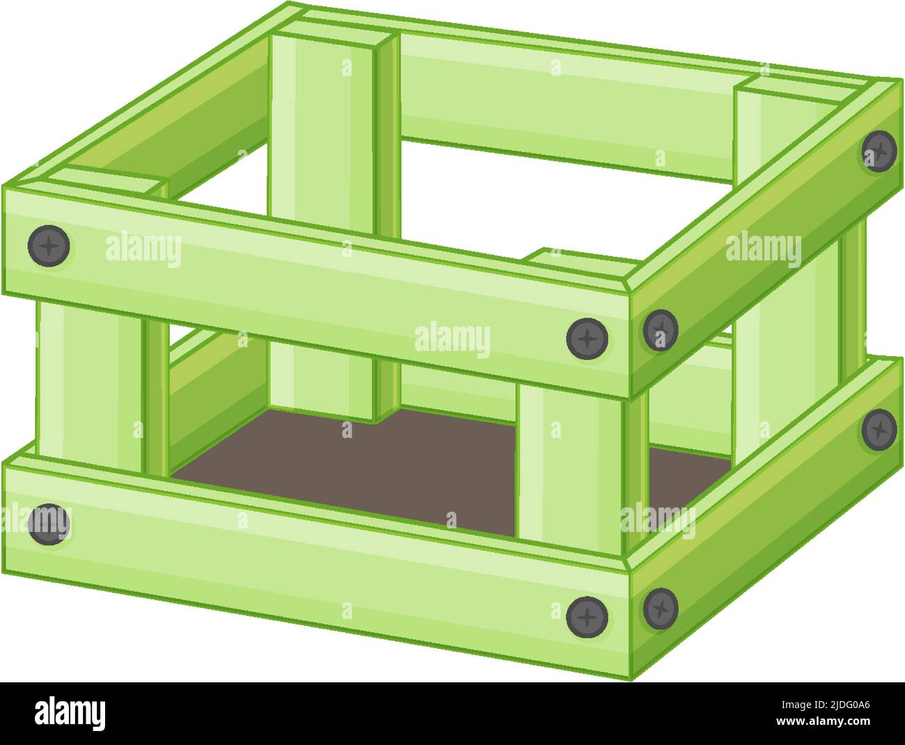 Wooden crate on white background illustration Stock Vector Image & Art ...