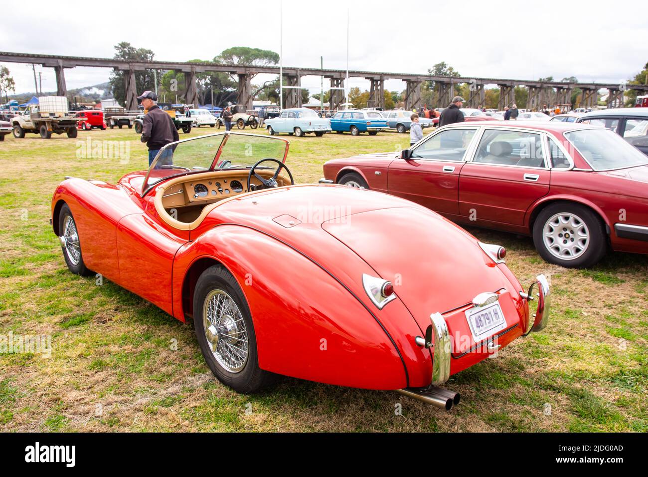 3/4 rear view Jaguar XK 120 Stock Photo - Alamy