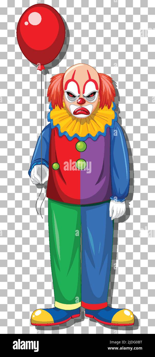 Scary clown cartoon character illustration Stock Vector Image & Art - Alamy