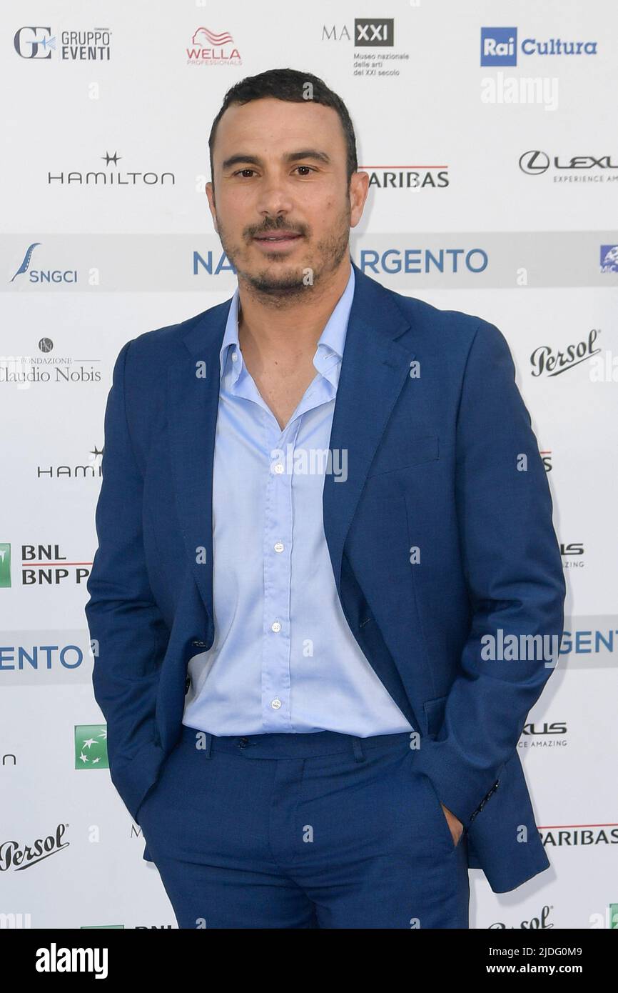 Rome, Italy. 20th June, 2022. Francesco Di Leva attends the blu carpet ...