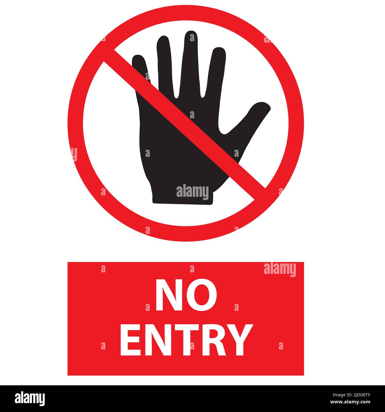 no entry sign on white background. restricted area sign. flat style ...