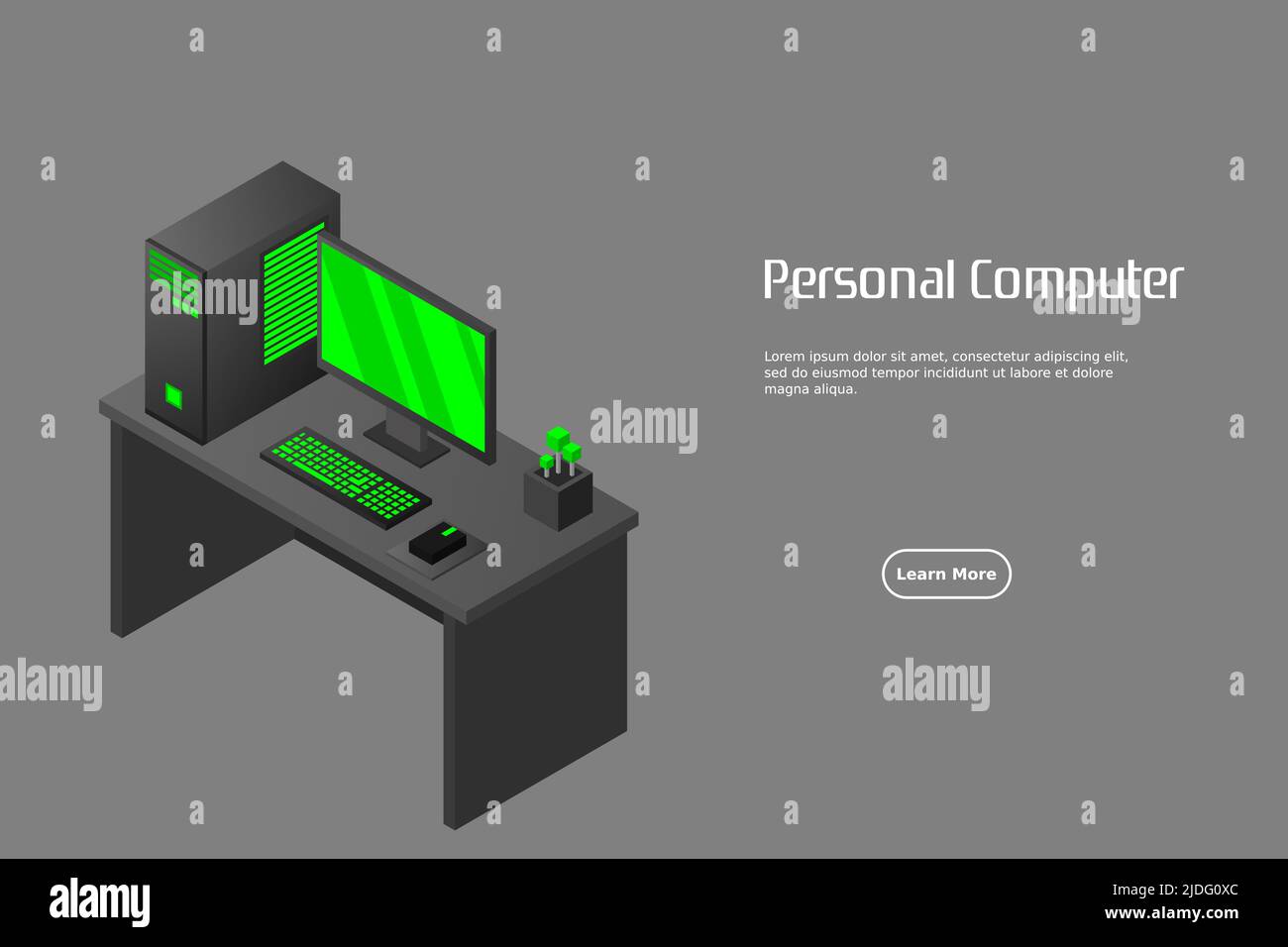 Computer programming station Stock Vector Images - Alamy